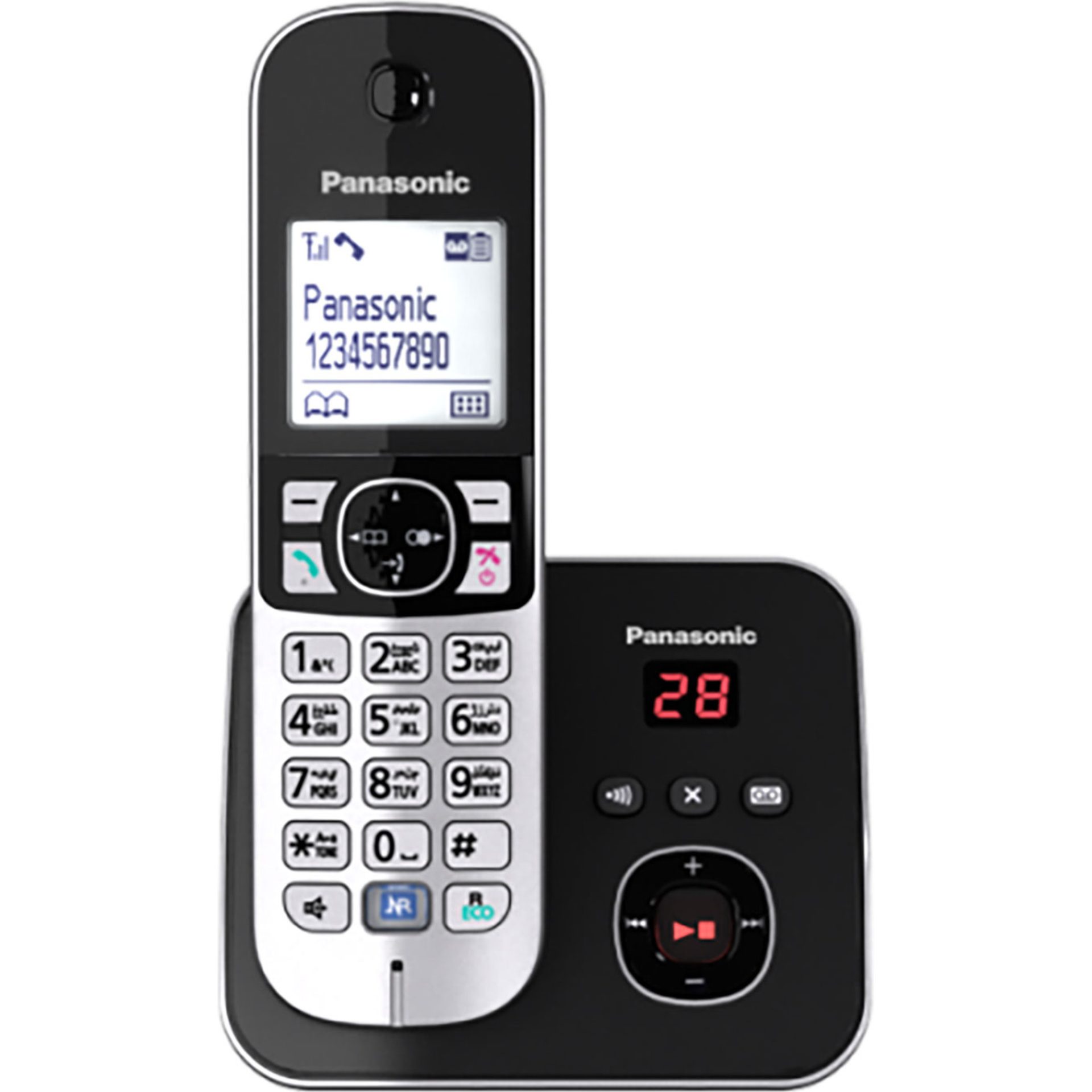 Panasonic KX-TG6821 telefon digital DECT (reducere zgomot, ecran LCD, One Touch Eco, agendă ...
